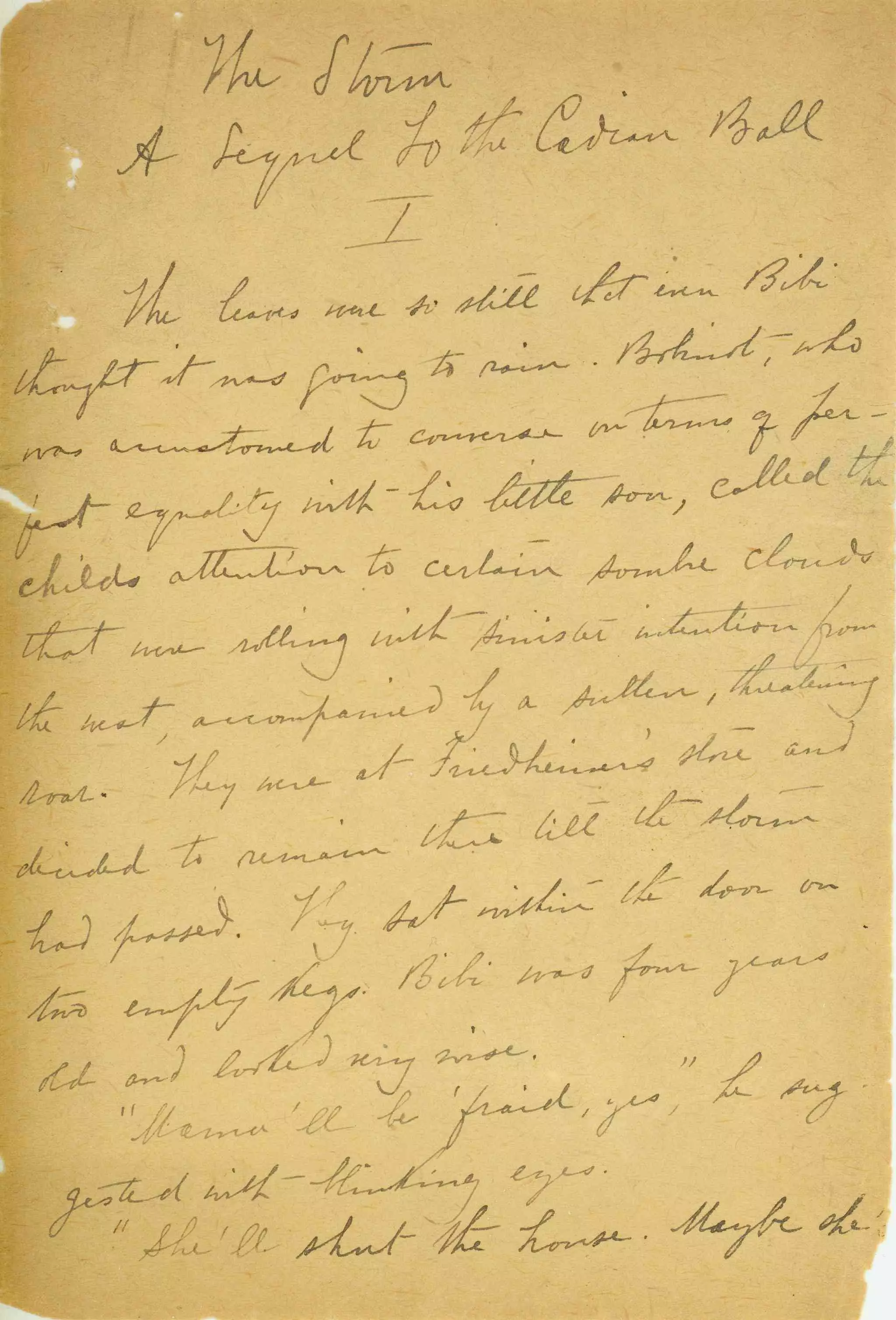 Chopini käekirjaga kirjutatud paberileht