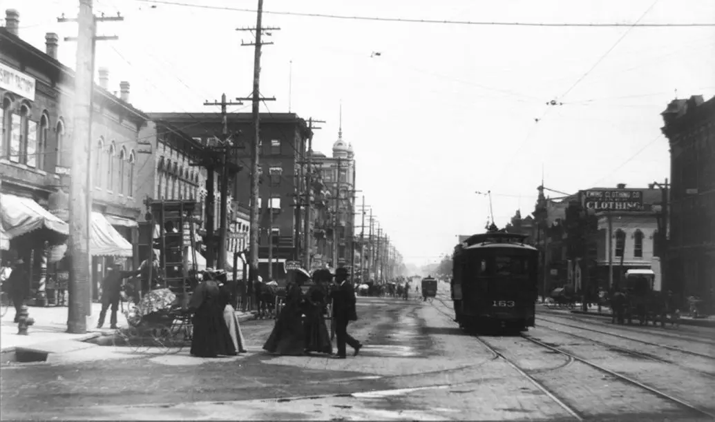 sistem trem listrik di Lincoln, Nebraska circa 1901