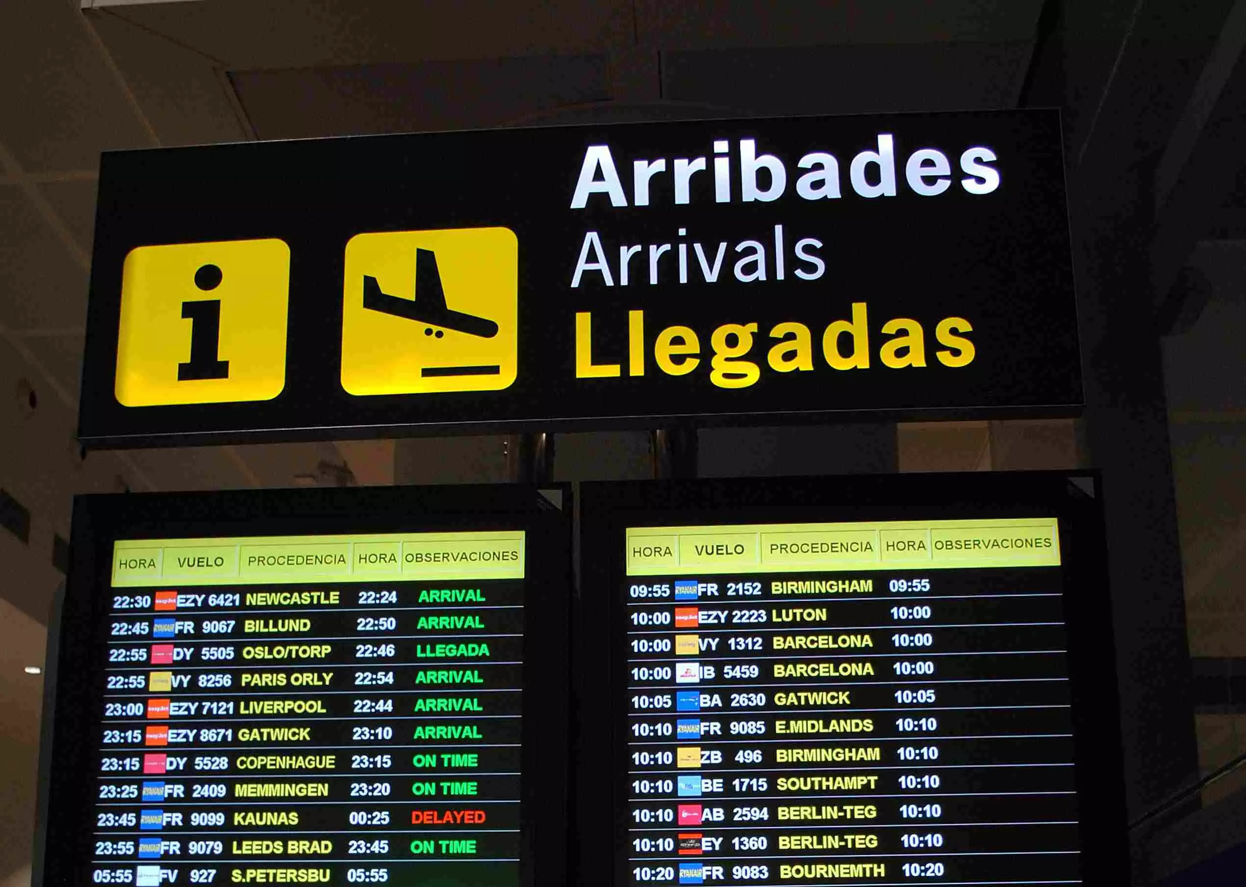 Flughafen in Barcelona, ​​Spanien