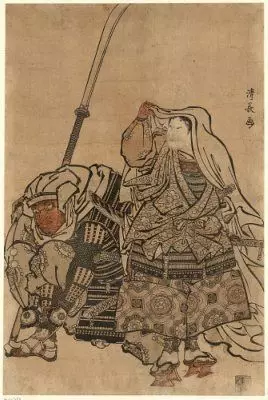 Spaudinys Kiyonaga Torii, c. 1785–1789 Minamoto Yoshitsune