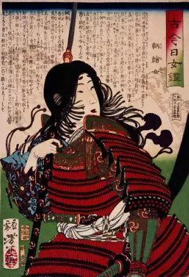 Tisk Tsukioka Yoshitoshi, c. 1880 Tomoe Gozen