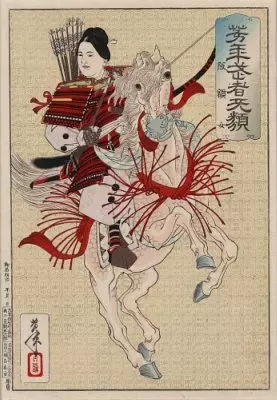 Tisk Yoshitoshi Taiso, 1885 iz Hangaku Gozen