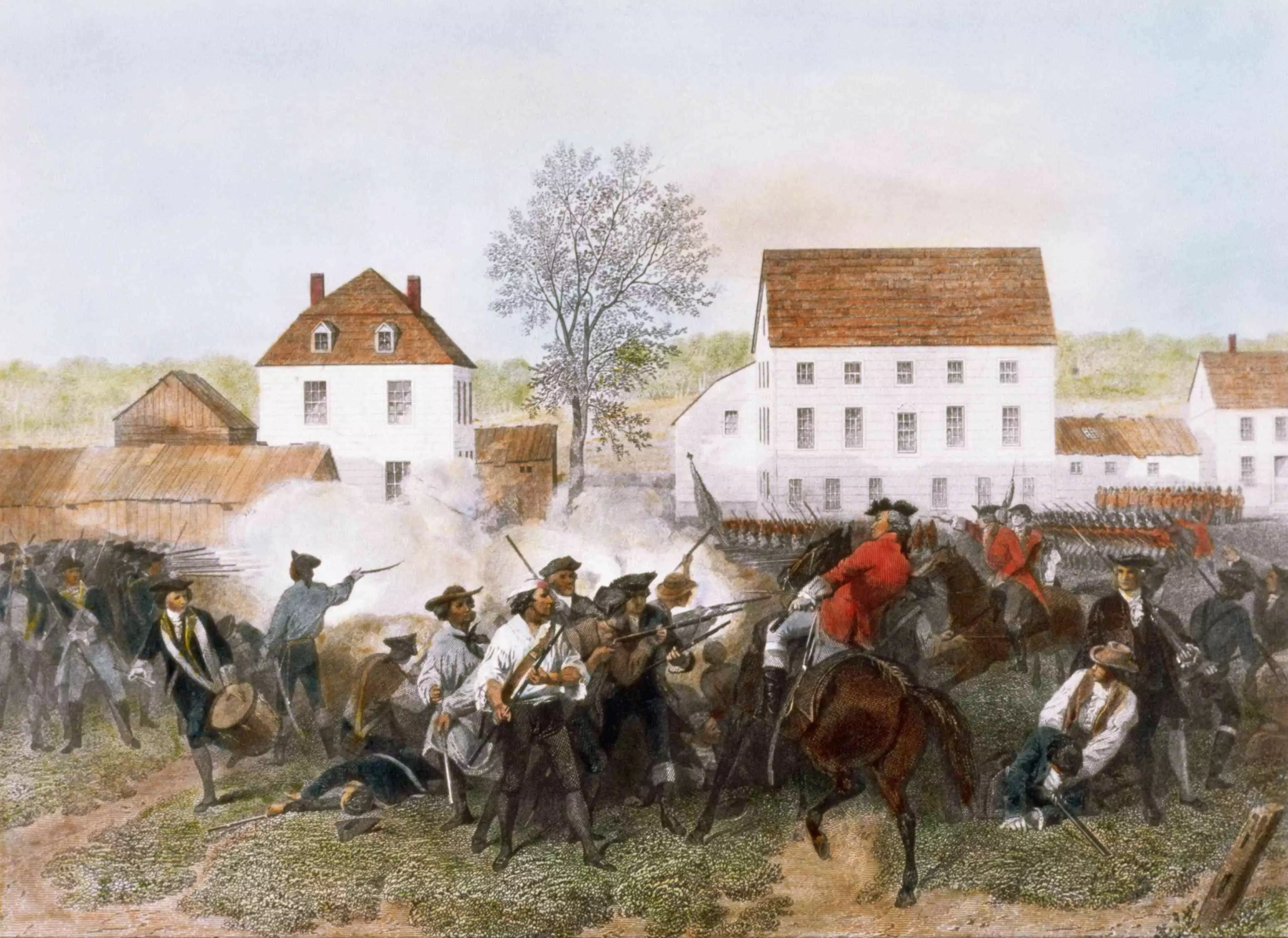 Gdhendje e Betejës së Lexington pas Alonzo Chappel