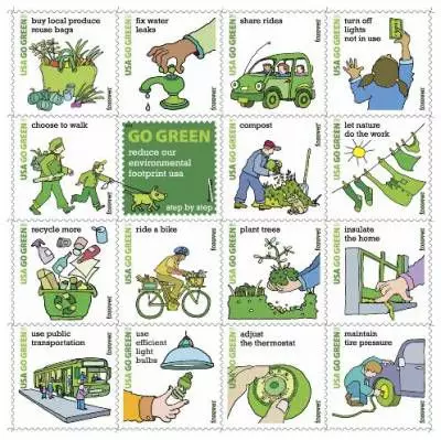 Passez au vert pour toujours Timbres