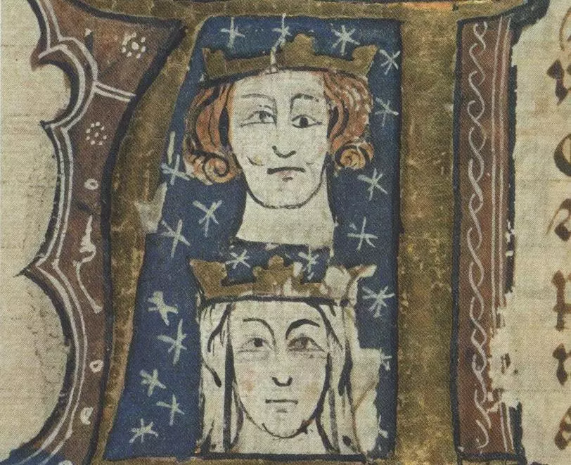 Porträtt av Edward I och Eleanor av Kastilien