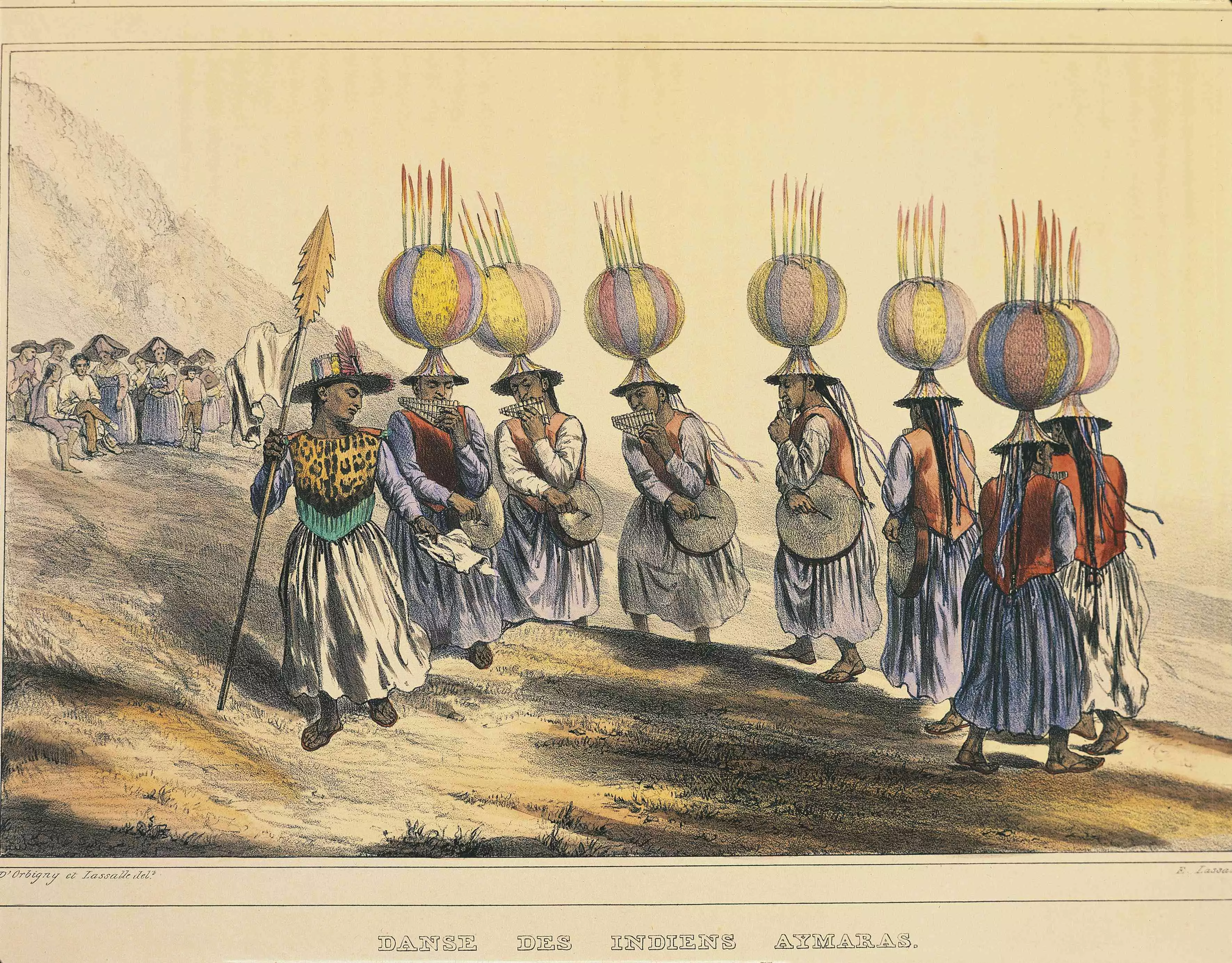 Aymara indiai tánc, Bolívia, 1833