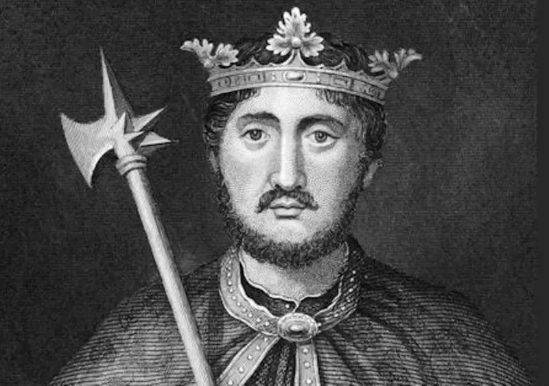 Versiering van Richard I met kroon en foelie.