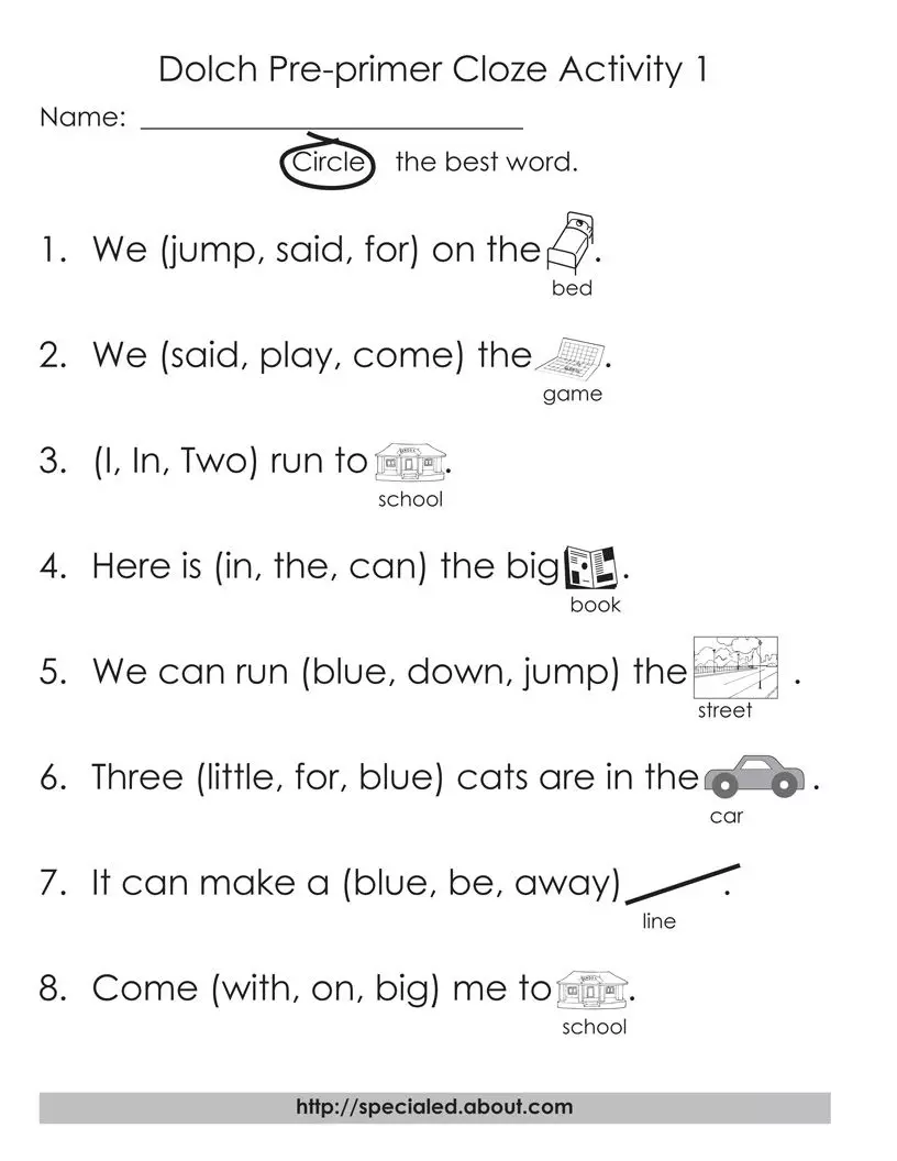 Dolch High Frequency Words Free Printable Worksheets 13442_1