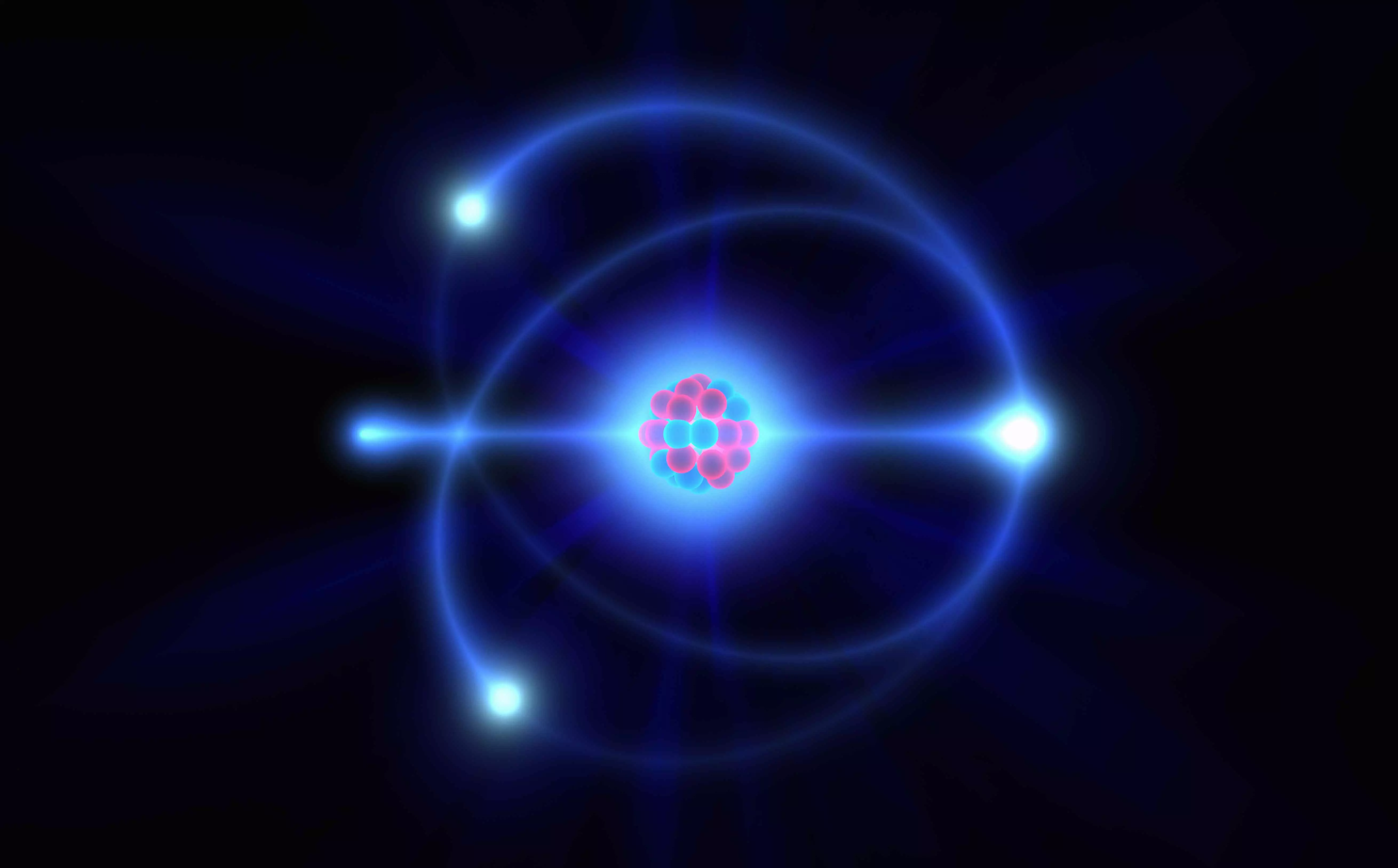 Elektronen sind Teilchen mit negativer Ladung, die den Atomkern umkreisen.