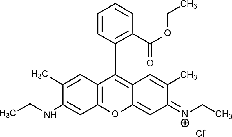 دا د rhodamine 6G کیمیاوي جوړښت دی.