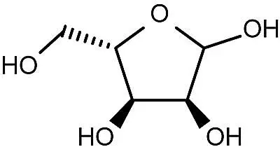 এটি L-ribofuranose এর রাসায়নিক গঠন।