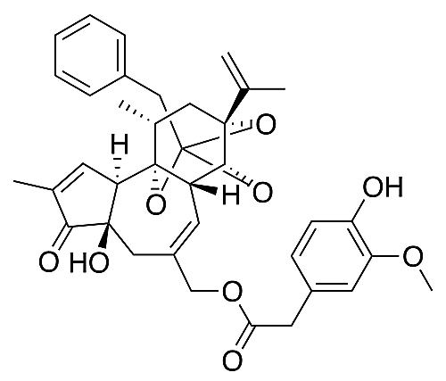 Dit is de chemische structuur van resiniferatoxine.