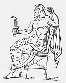 תמונה של הטיטאן שבתאי מהמיתולוגיה של קיטלי, 1852.