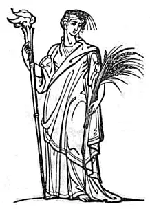 Церера: Томас Кейтлидің 1852 жылғы «Ежелгі Греция мен Италия мифологиясы» кітабынан құдайлар