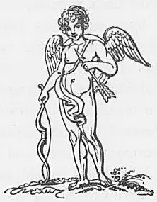 Íomhá den dia Cupid nó Eros, ó Mhiotaseolaíocht Keightley, 1852.