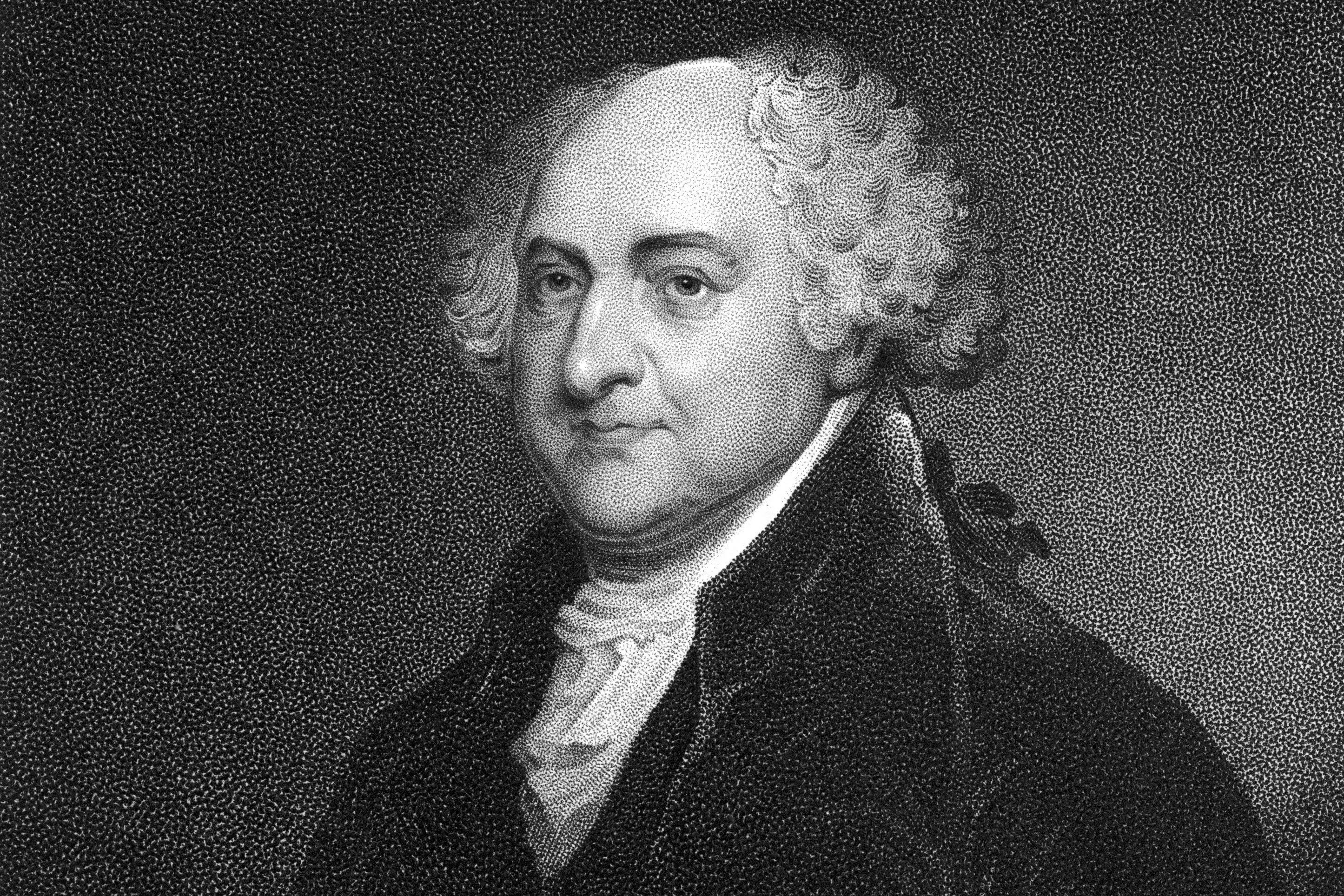 Portret gravat al președintelui John Adams