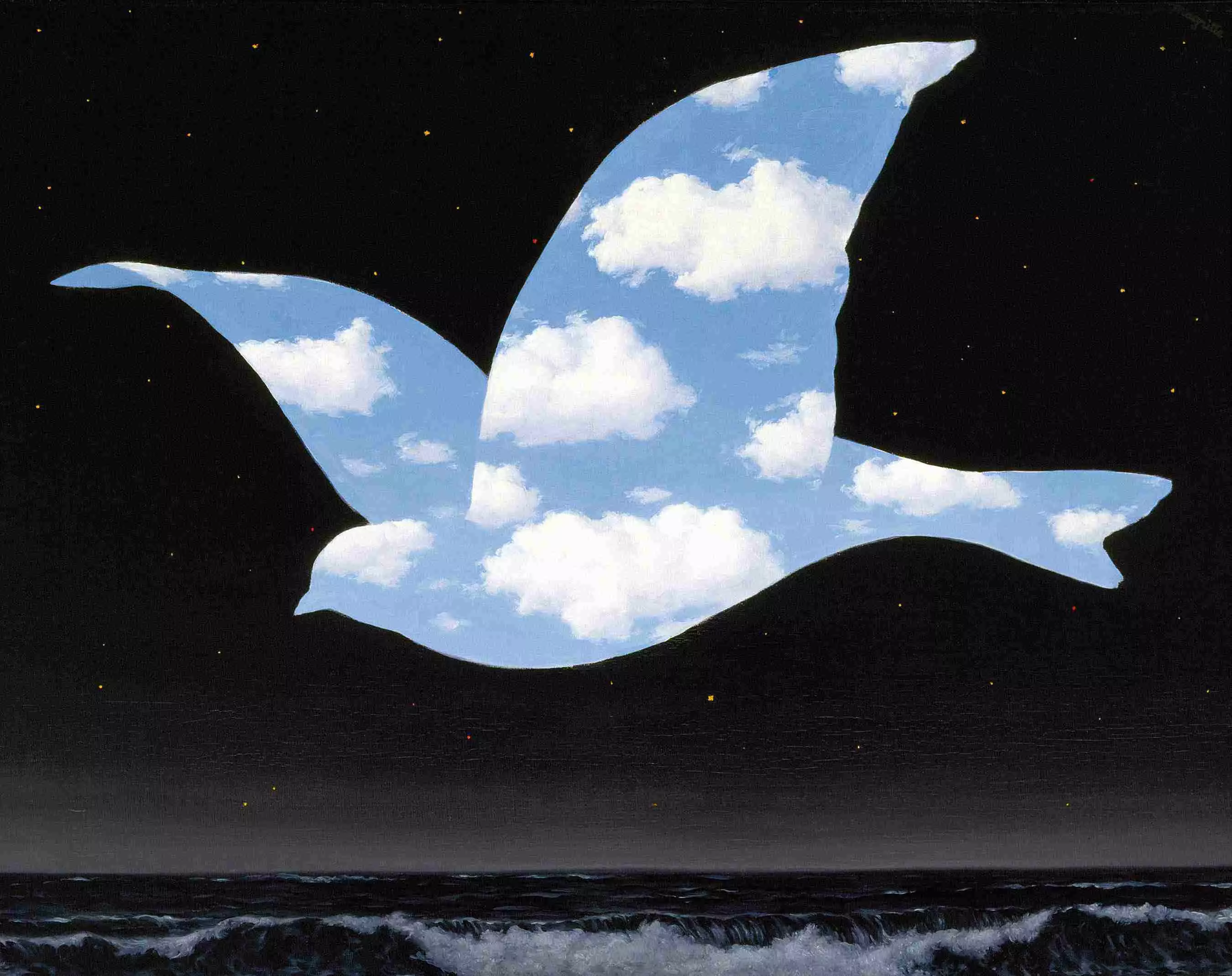 René Magritte - Pocałunek, 1951