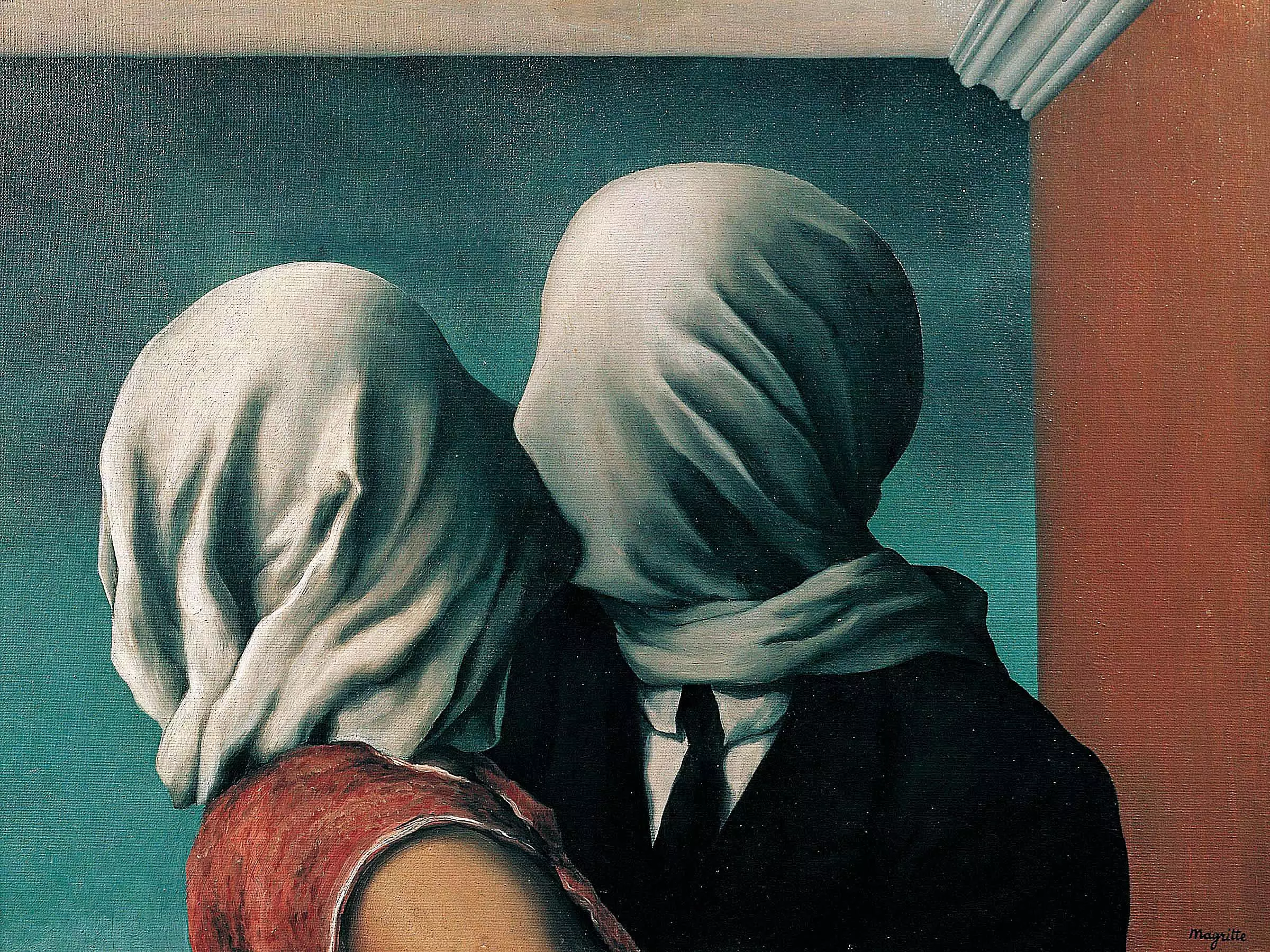 René Magritte - The Lovers, 1928