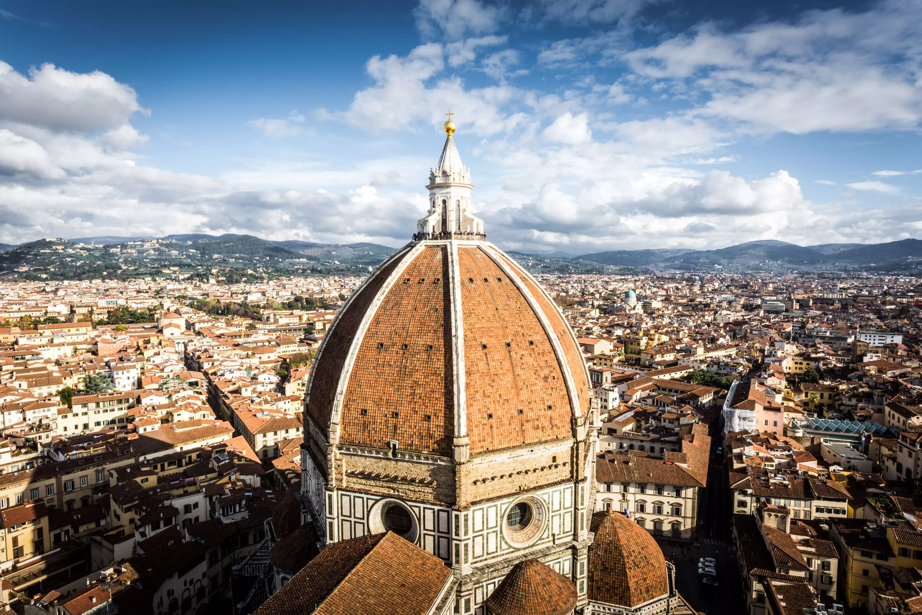 Luftfoto av bybildet i Firenze.