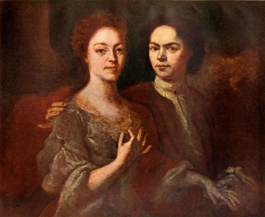 retrato del artista y su esposa