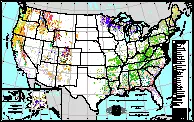 Jenis hutan Amerika Serikat dan peta kerapatan hutan. 15523_1