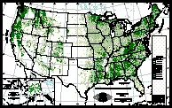 Jenis hutan Amerika Serikat dan peta kerapatan hutan. 15523_2