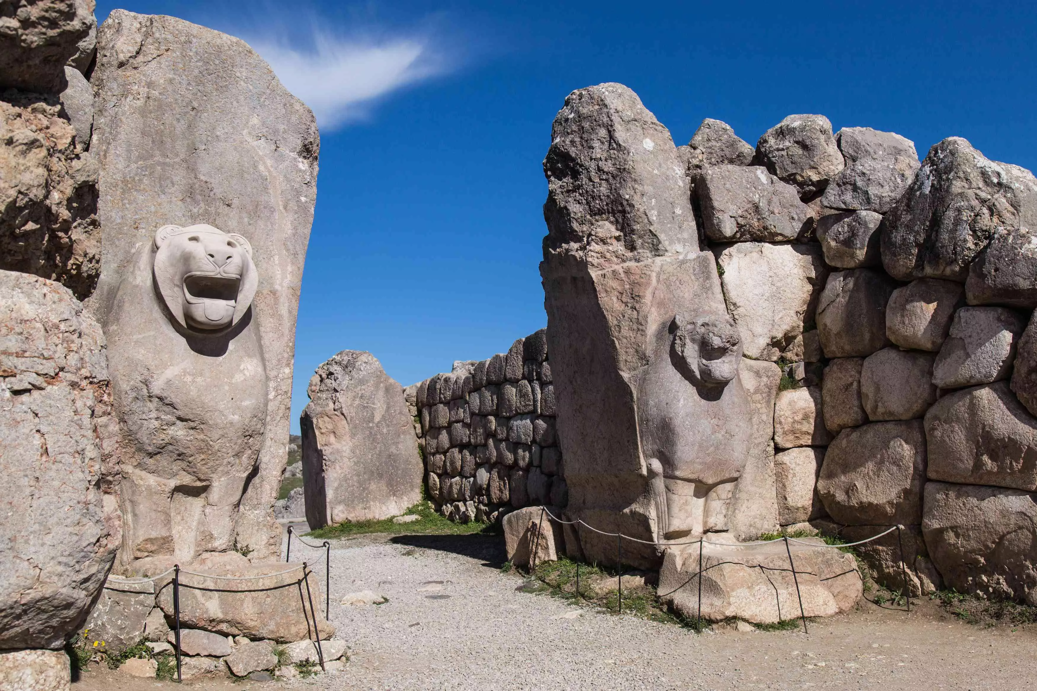 Lion Gate um Hittite Site vun Hattusha