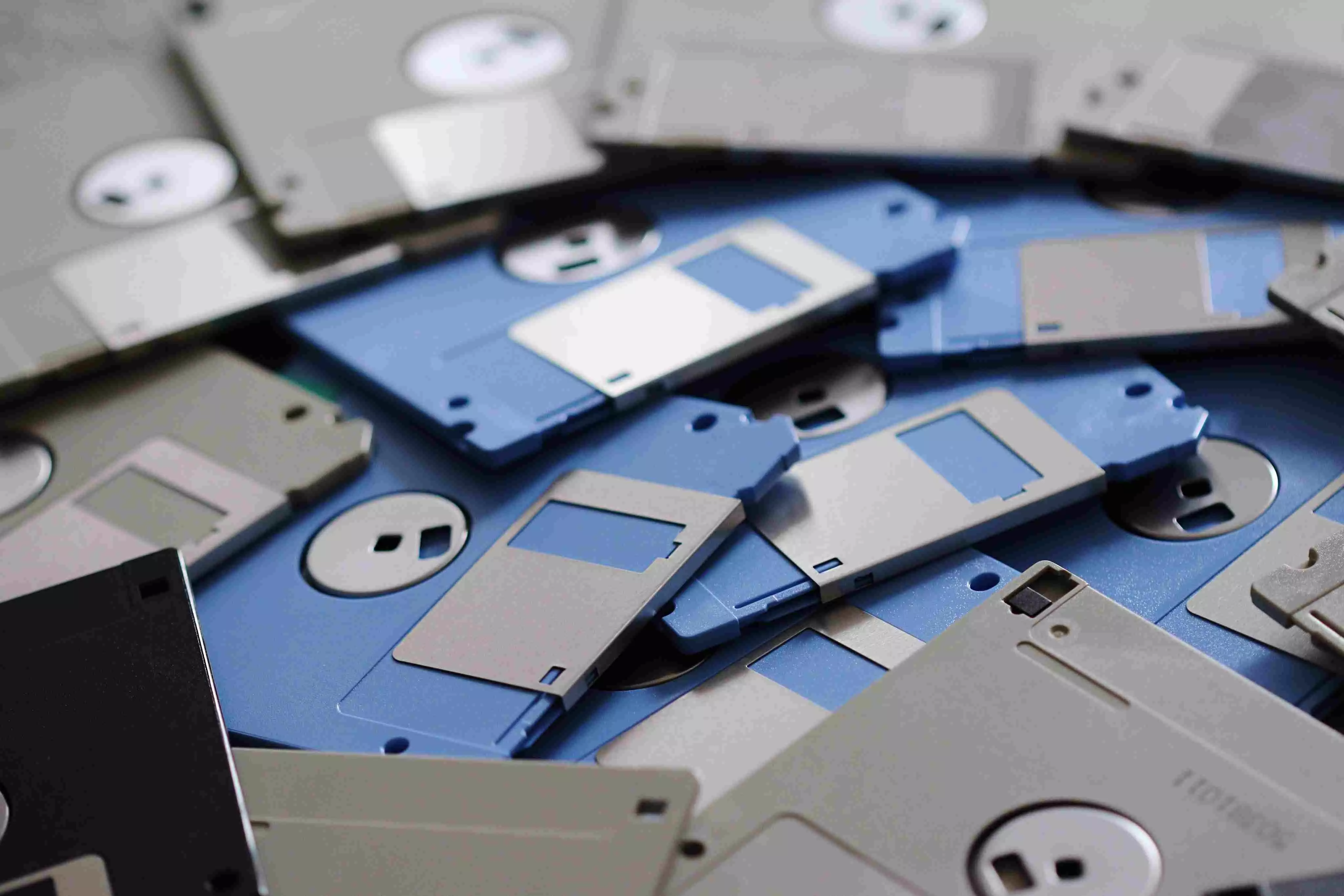 បិទ-Up នៃ Floppy Disk