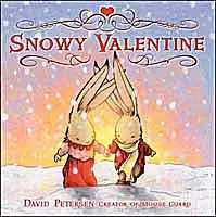 Arte de portada para el libro ilustrado infantil Snowy Valentine