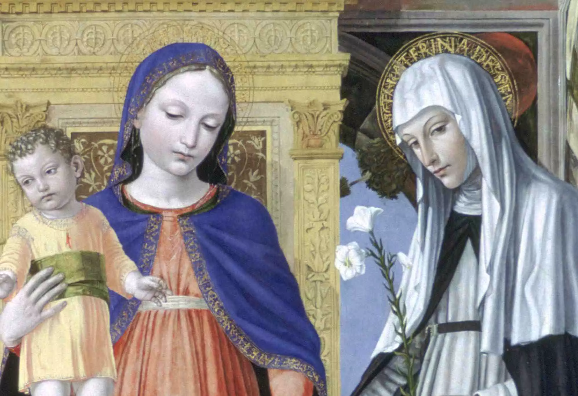Catherine of Siena sareng Madonna sareng Anak