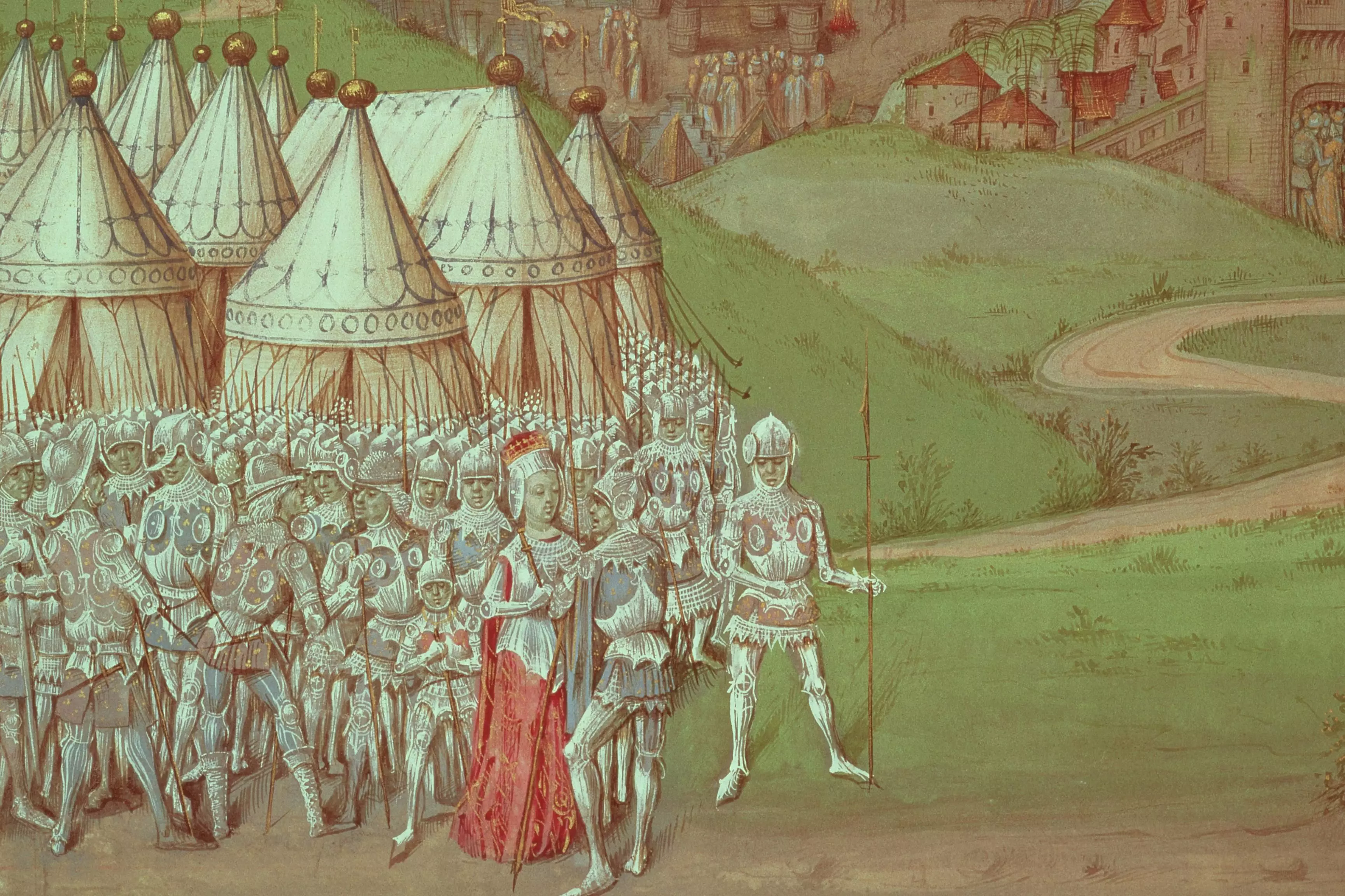 Isabella fan Frankryk en har troepen by Hereford
