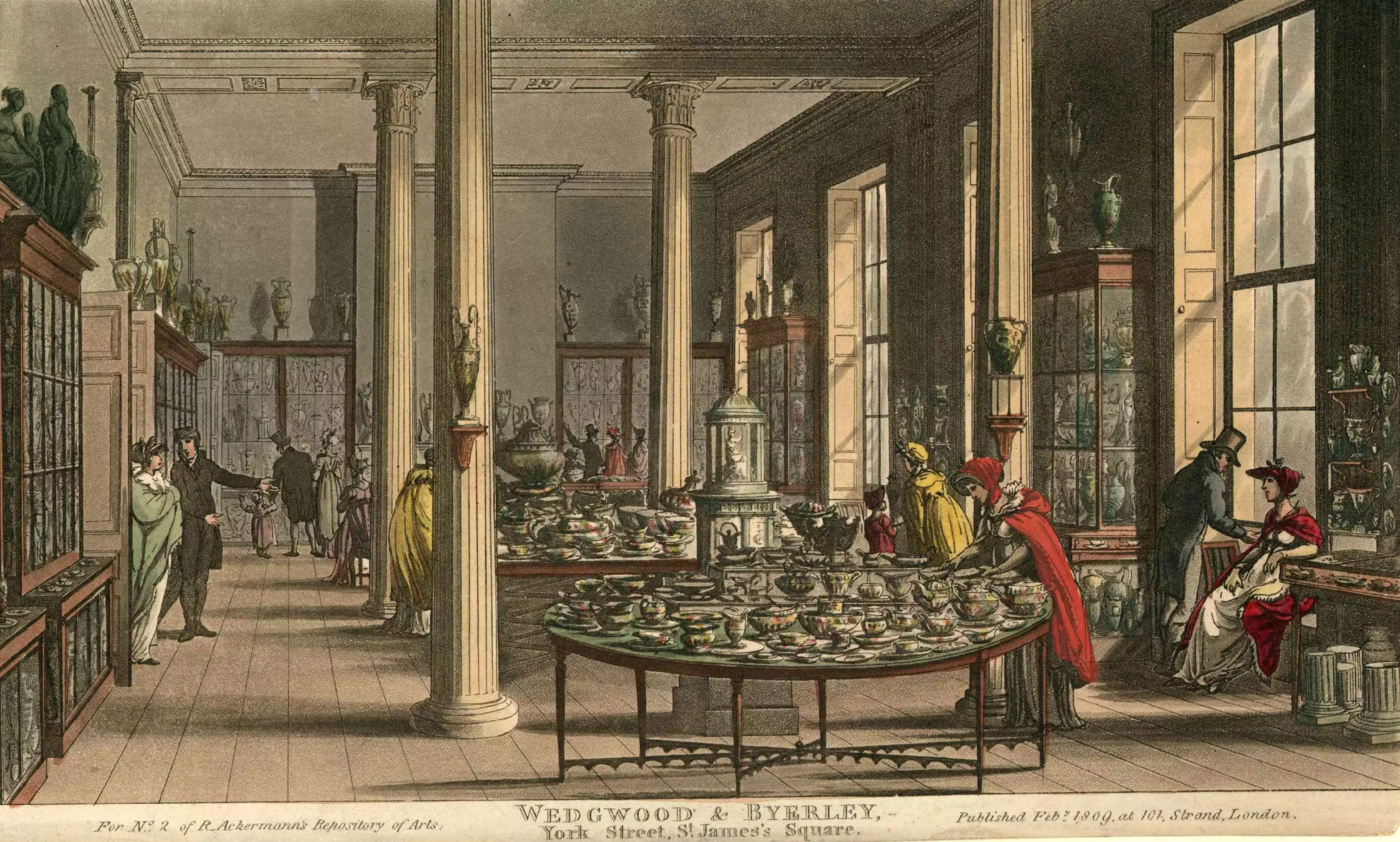 Wedgwood 和 Bryerly 陳列室，倫敦 1809