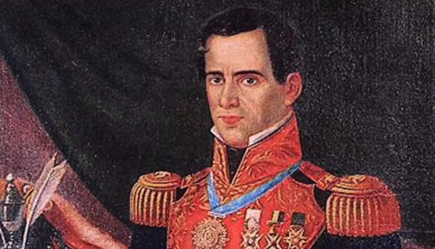 Santa Anna trong bộ quân phục Mexico