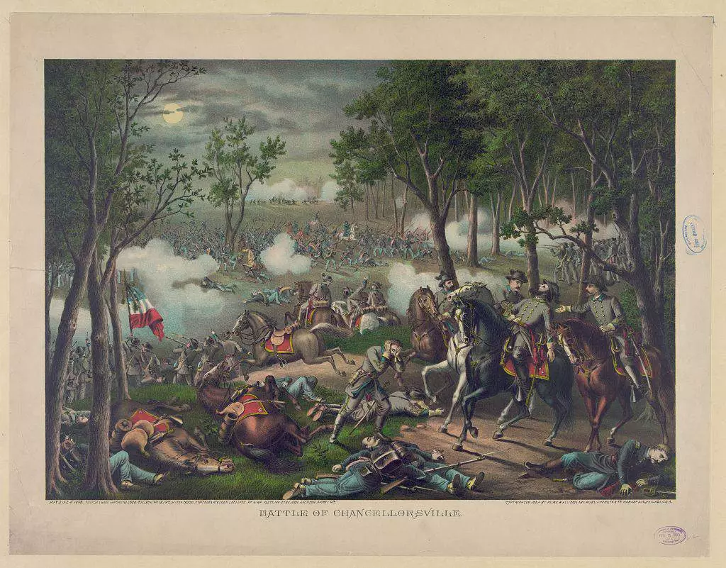 Slag bij Chancellorsville in de Amerikaanse Burgeroorlog