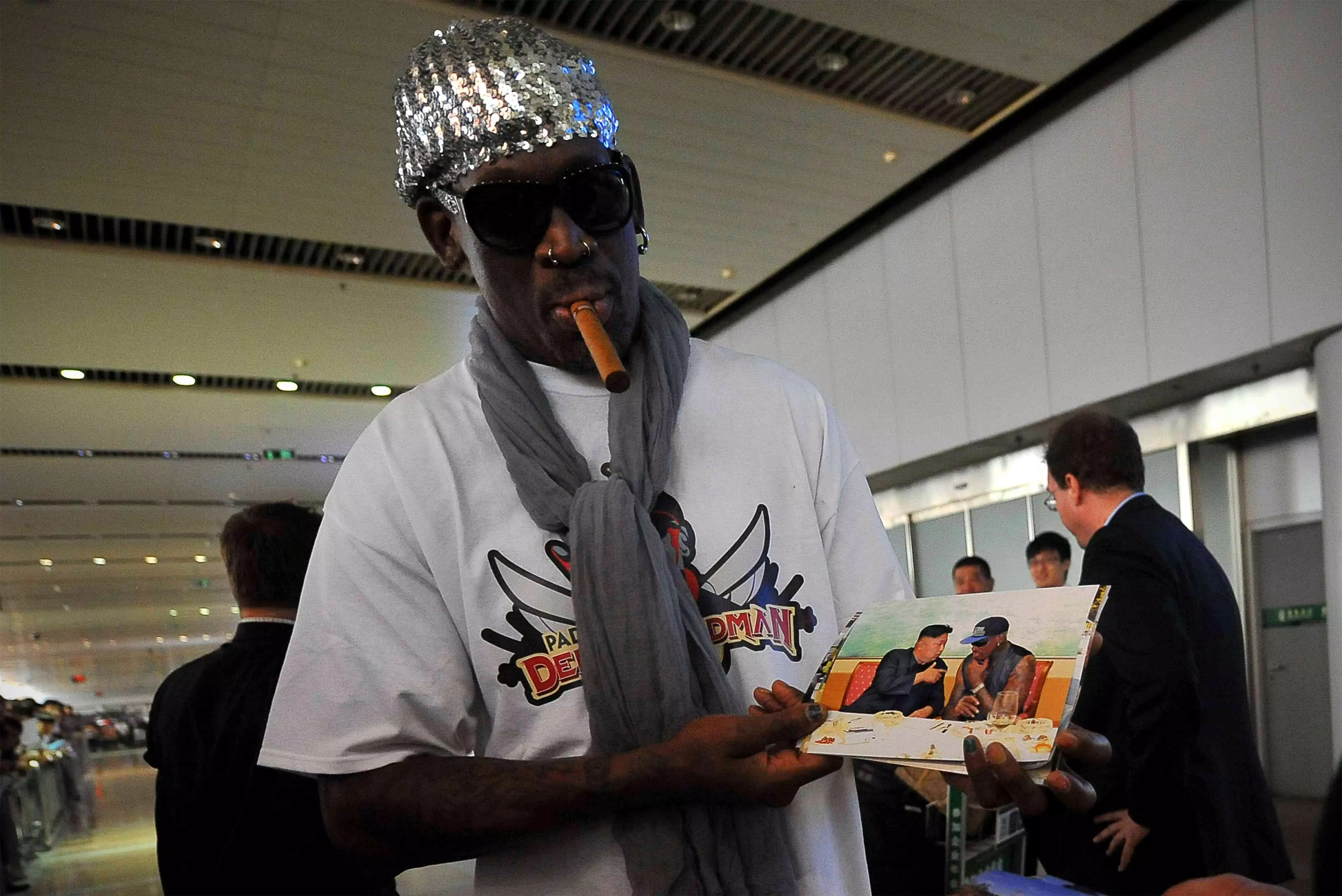 Dennis Rodman yn cyfarfod â Kim Jong-un