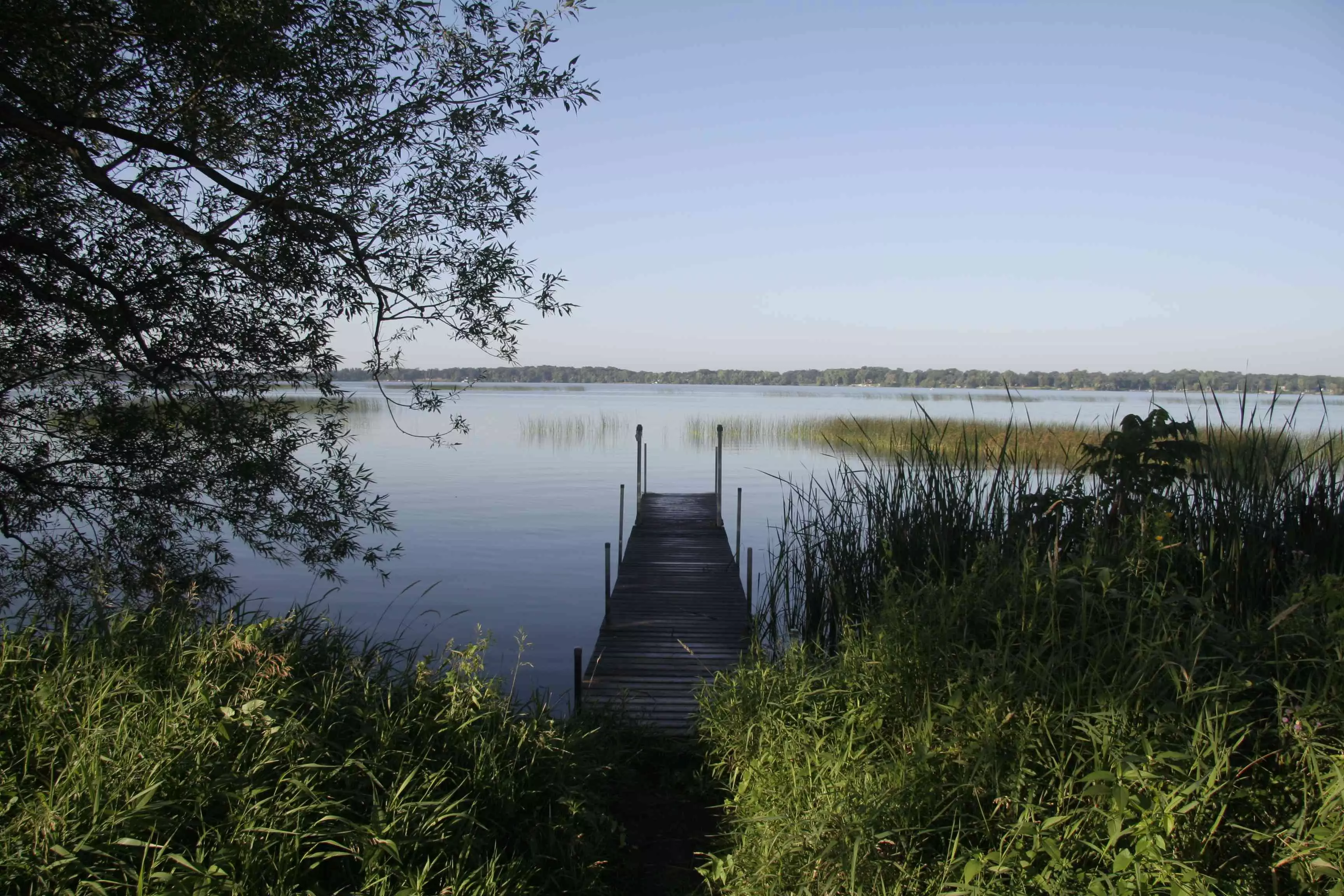 Muelle en el lago Sakakawea