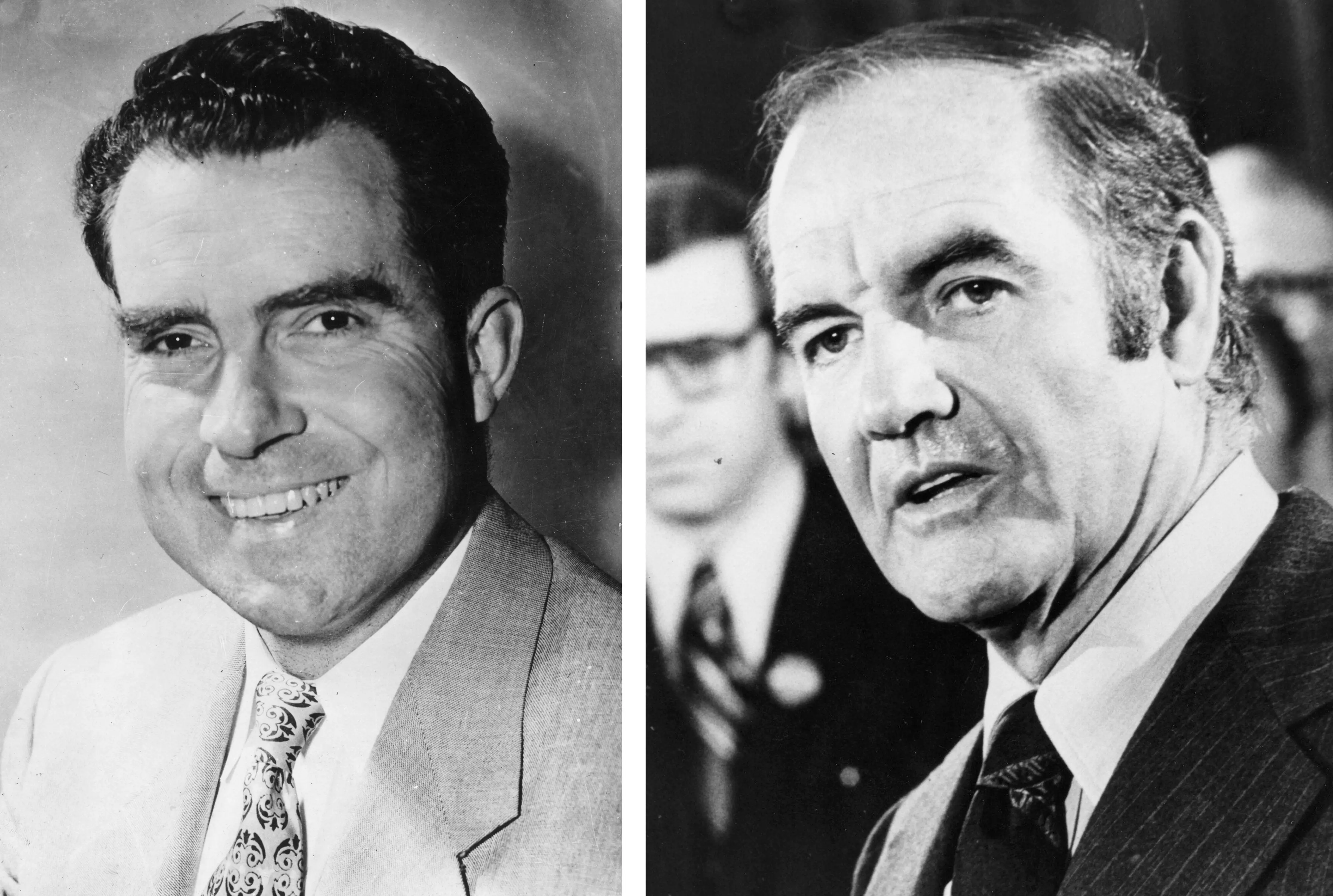 Richard Nixon na George McGovern mnamo 1972