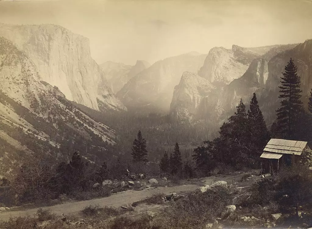 Nacia Parko Yosemite, Kalifornio, ĉirkaŭ 1865