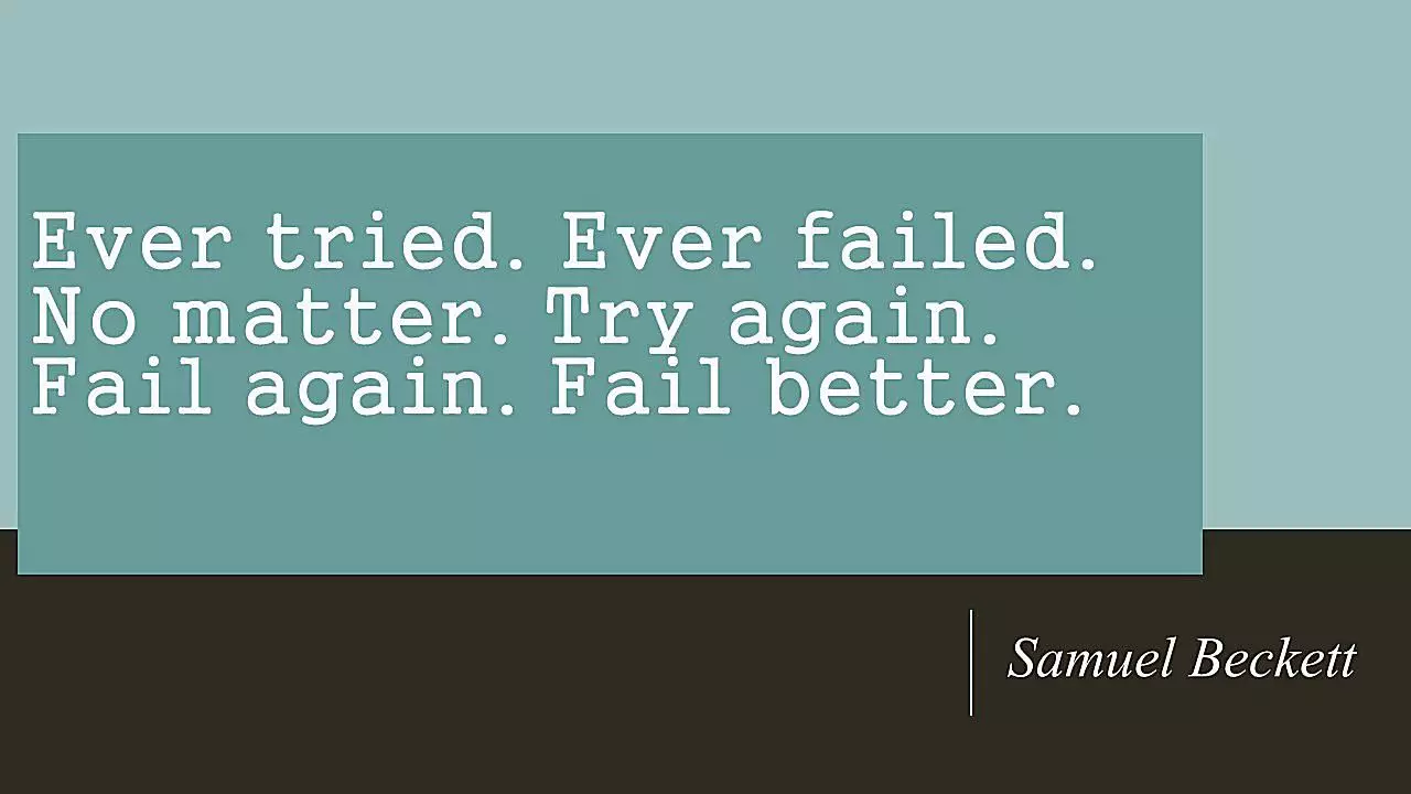 Citazione sul fallimento di Samuel Beckett