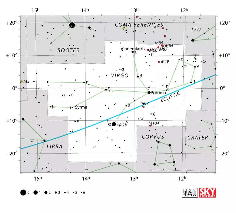 おとめ座の星座。