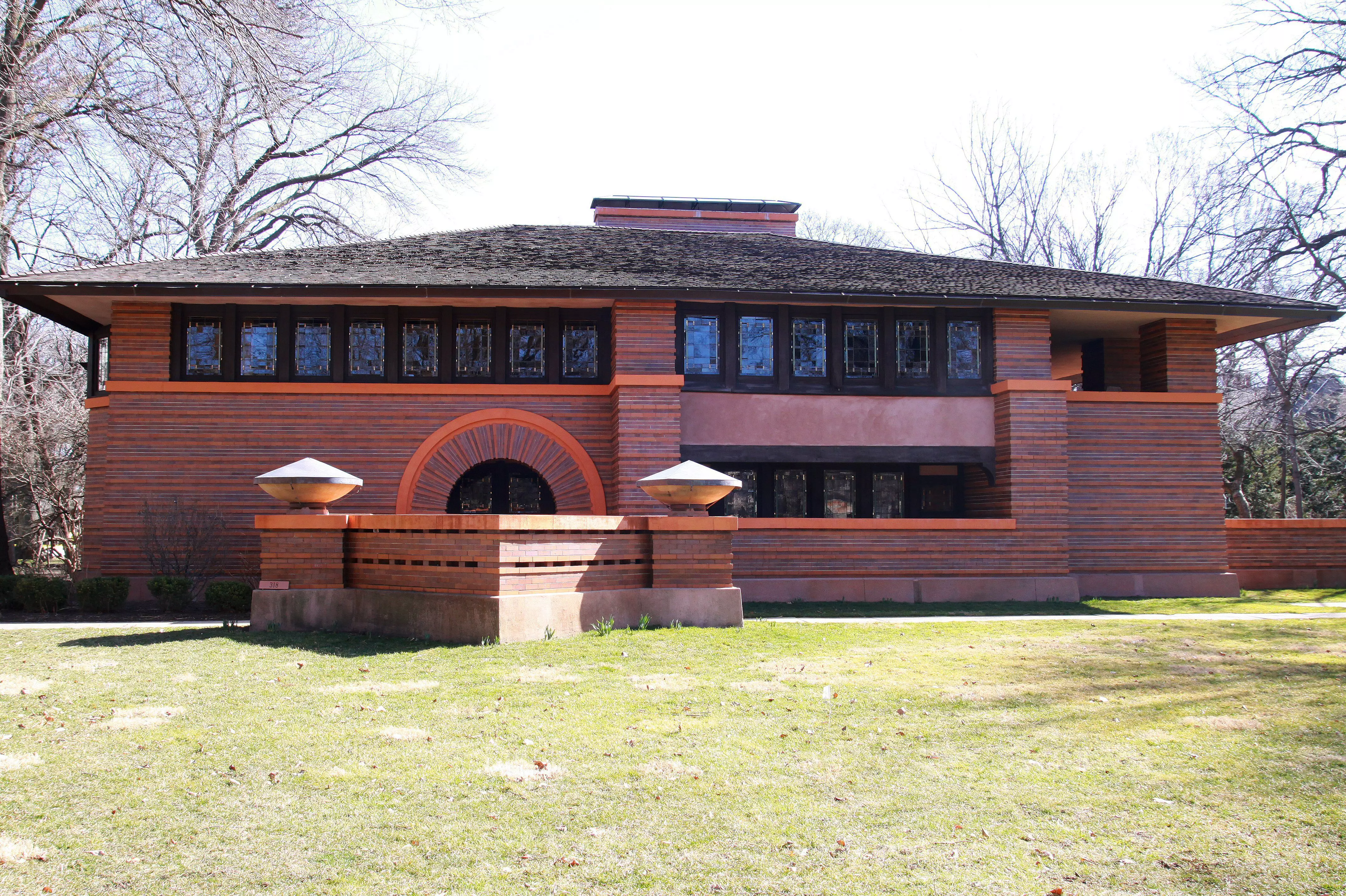 Het Arthur Heurtley-huis door Frank Lloyd Wright, 1902