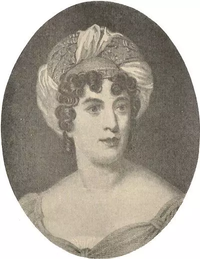 Bild vun der Madame de Stael, Germaine Necker, Feministin a Salonhostess