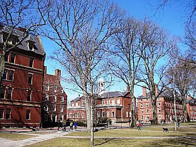 Harvard Hall en de oude tuin