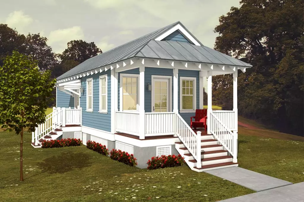 Plan #514-6 Katrina Cottage noforonin'i Marianne Cusato