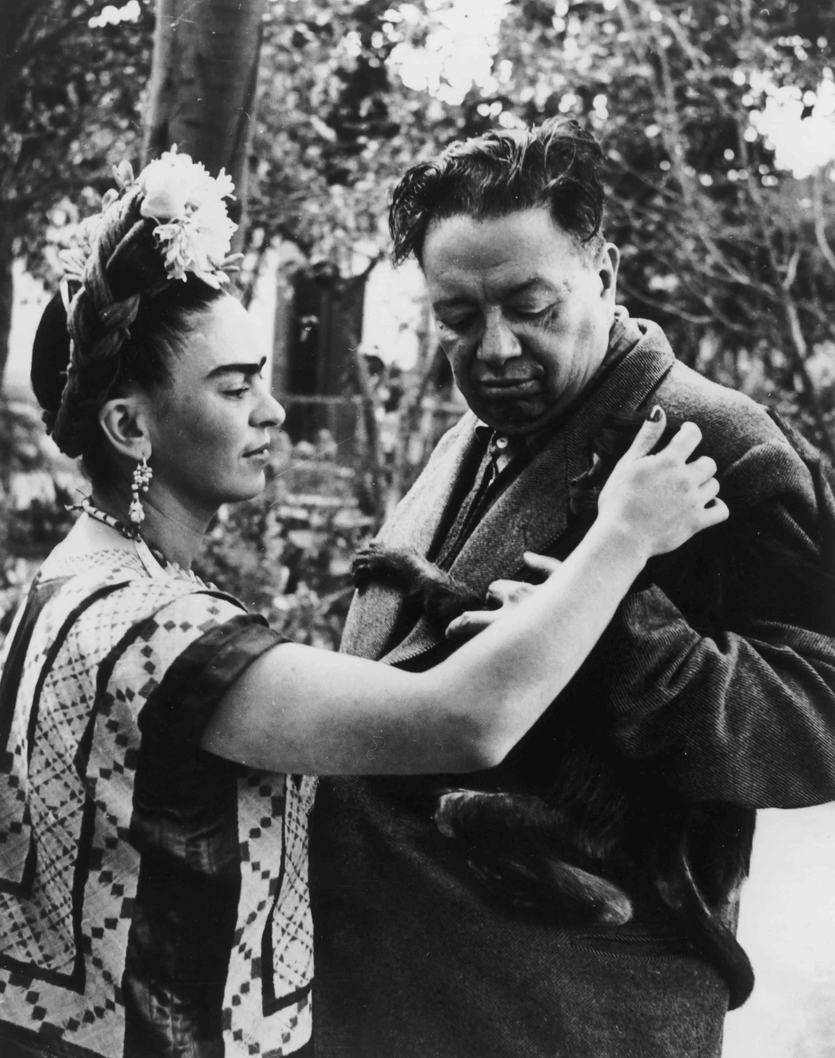 Frida Kahlo con il marito Diego Riviero