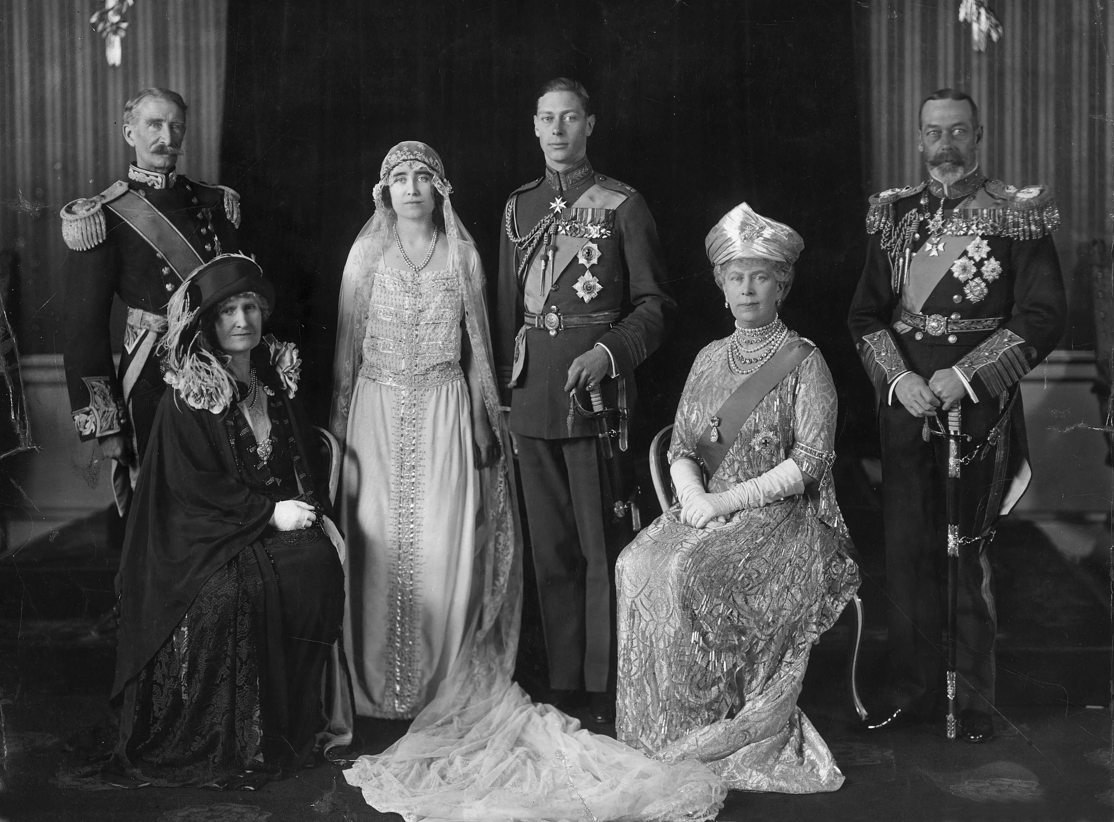 Kongeligt bryllup George VI Dronning Elizabeth