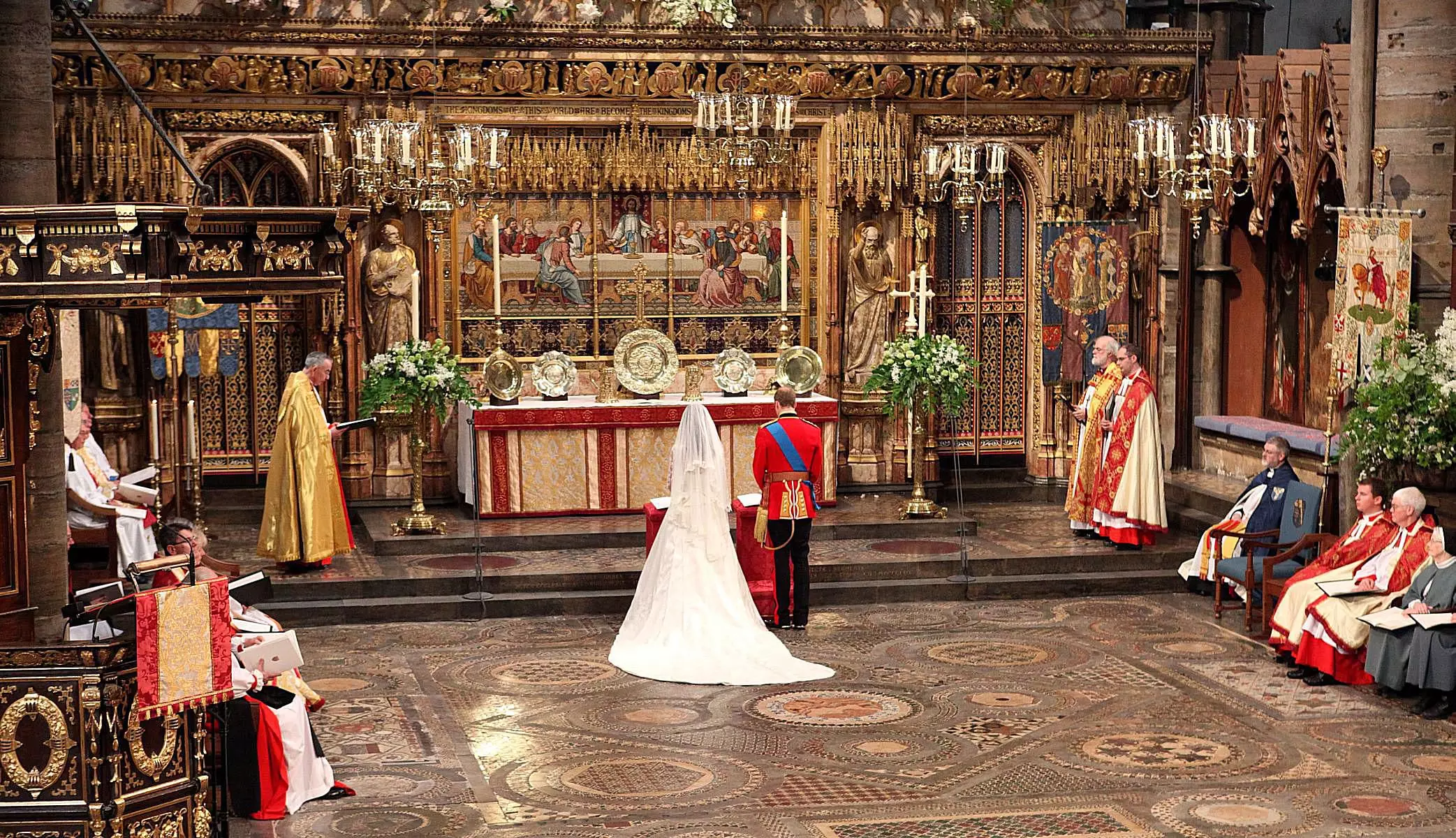 Catherine ja William Westminster Abbeyssa - 29. huhtikuuta 2011