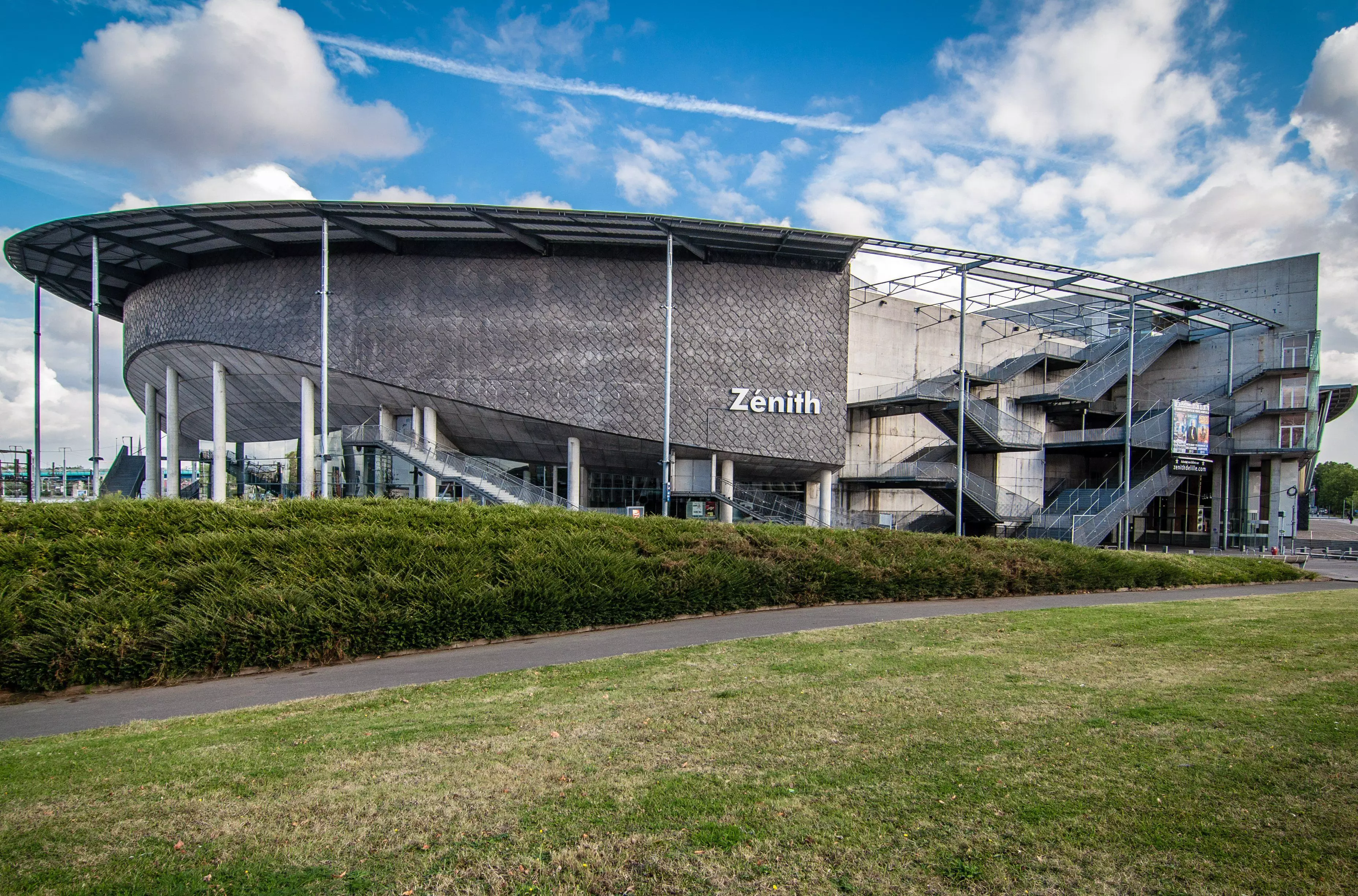 Eksterijer Zenith Arene u Lille Grand Palais, 1994, također poznat kao Congrexpo, u Francuskoj