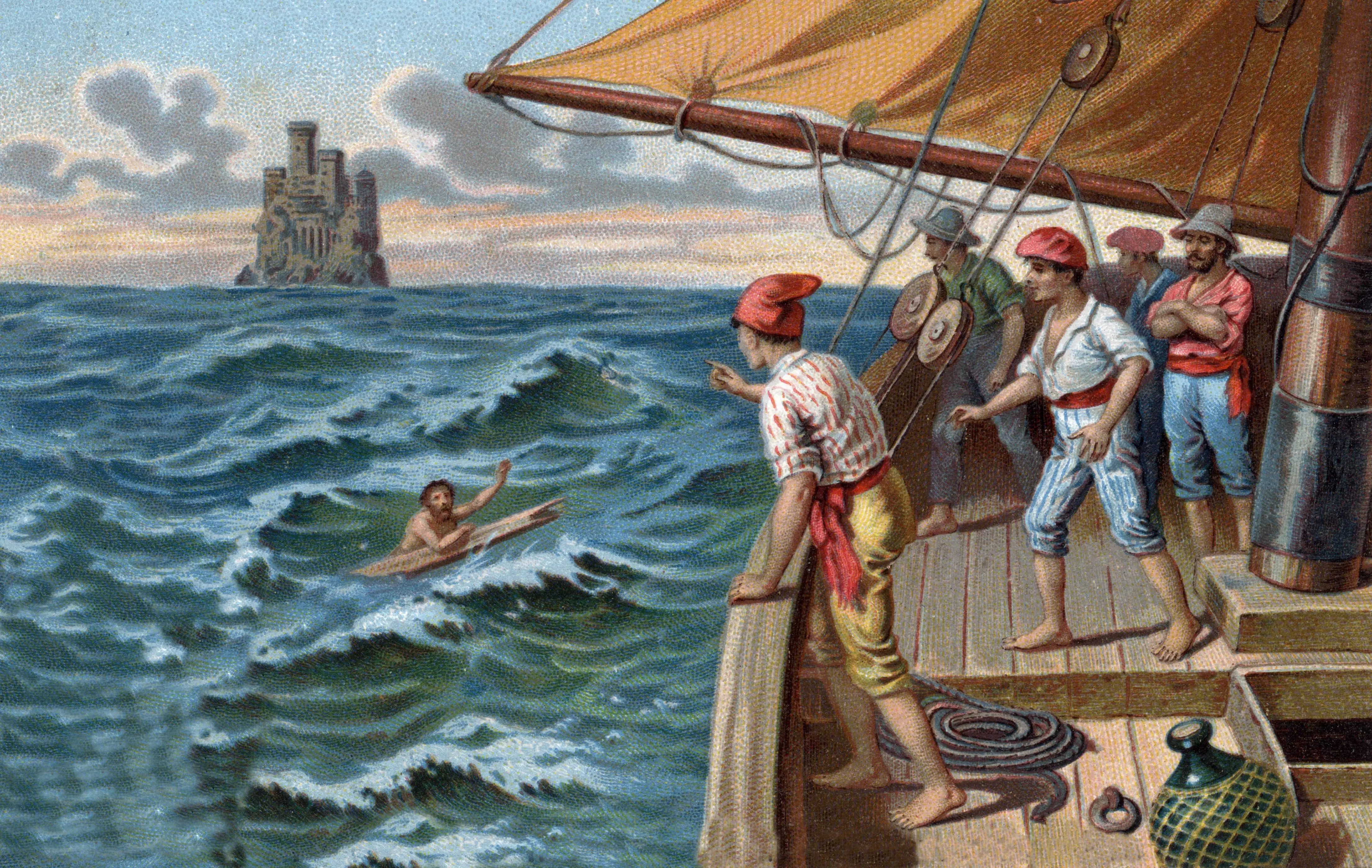Edmondo Danteso, kurį laivo įgula paliko jūroje, iliustracija