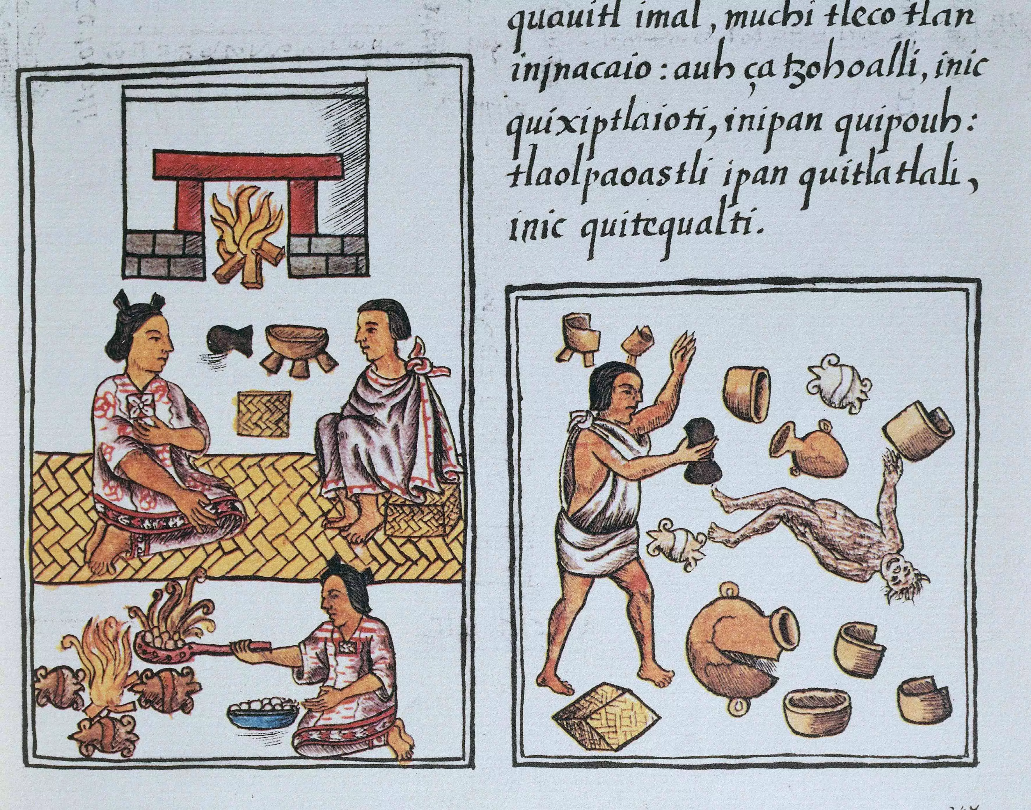 Florentine Codex, Nahuatl uye Spanish
